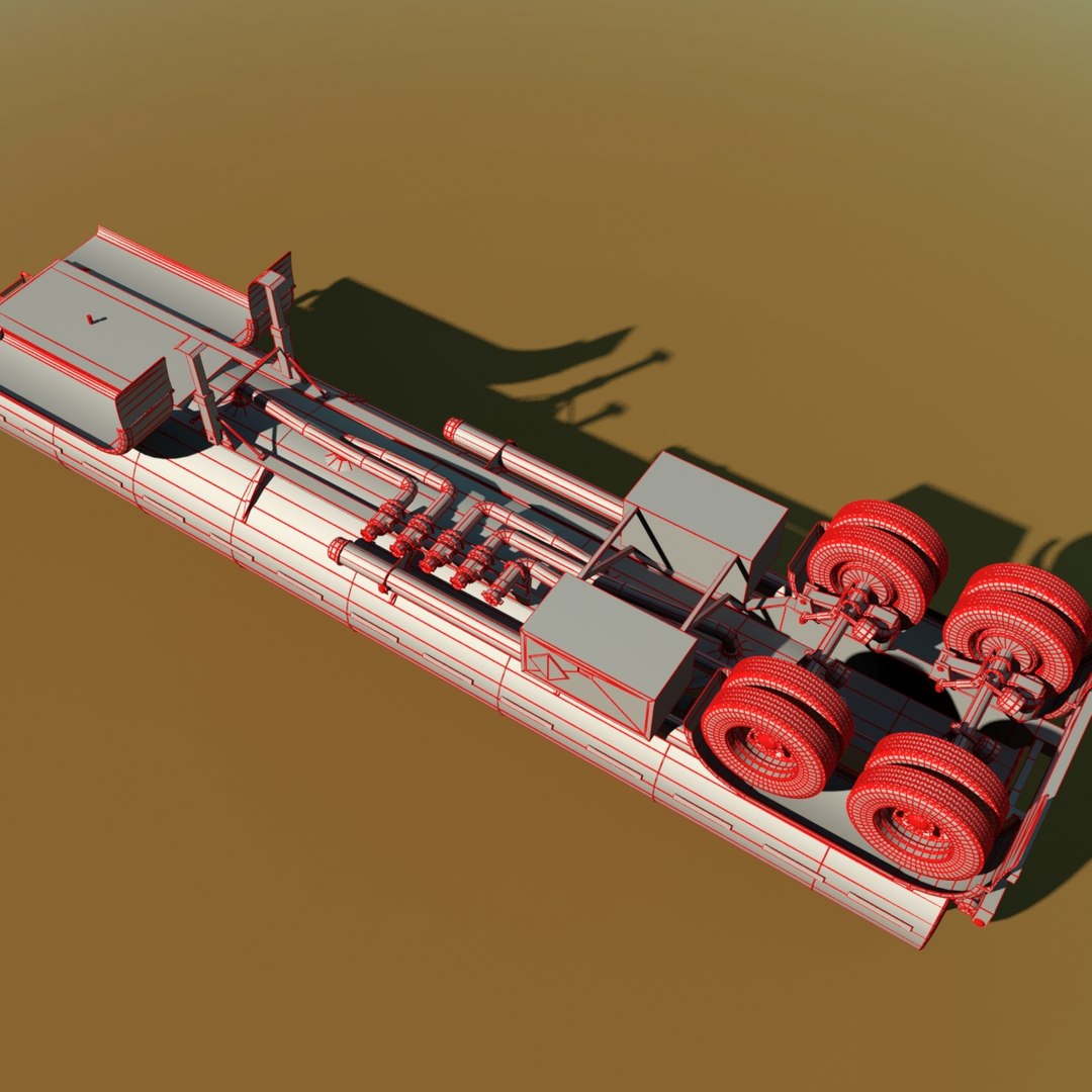tanker trailer 3d model
