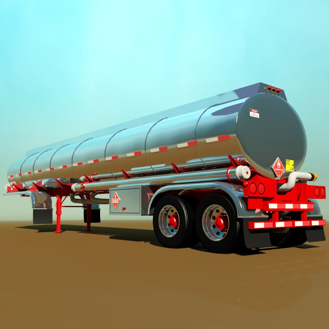 Tanker Trailer 3d Model