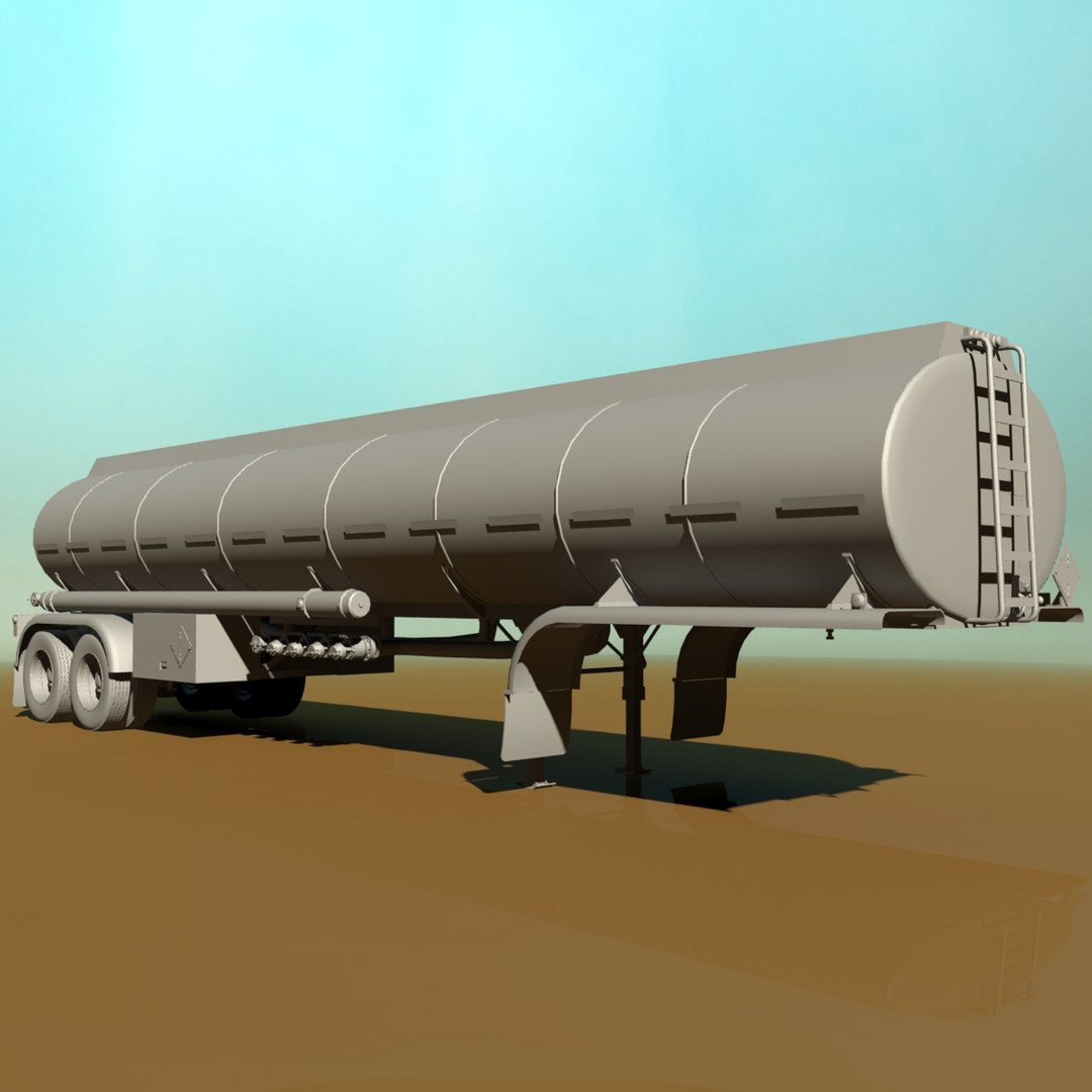 Tanker Trailer 3d Model