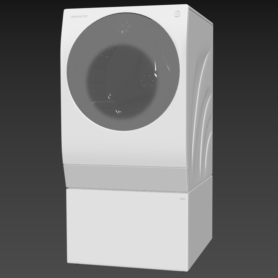 3D LG SIGNATURE Double Drum Washing Machine Model - TurboSquid 1810115