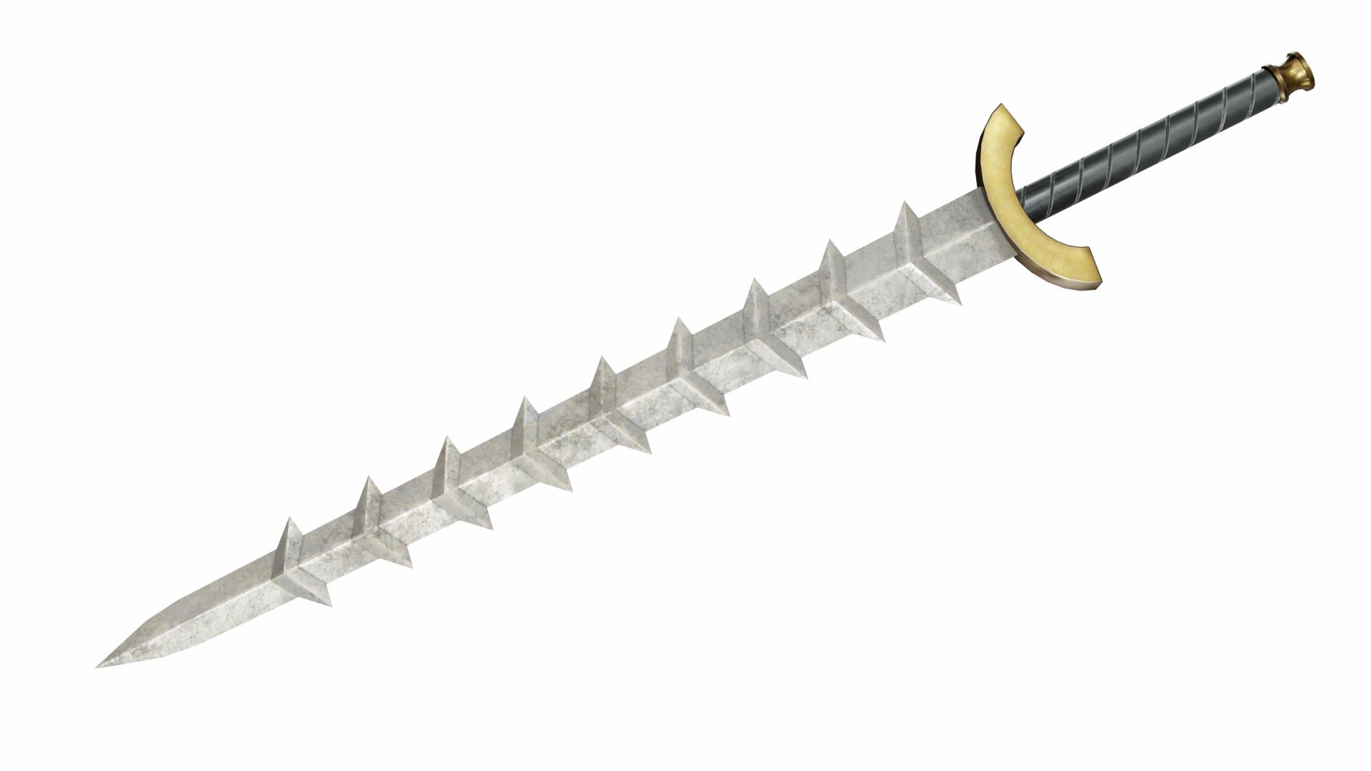 Spiked Sword 3D - TurboSquid 2051510