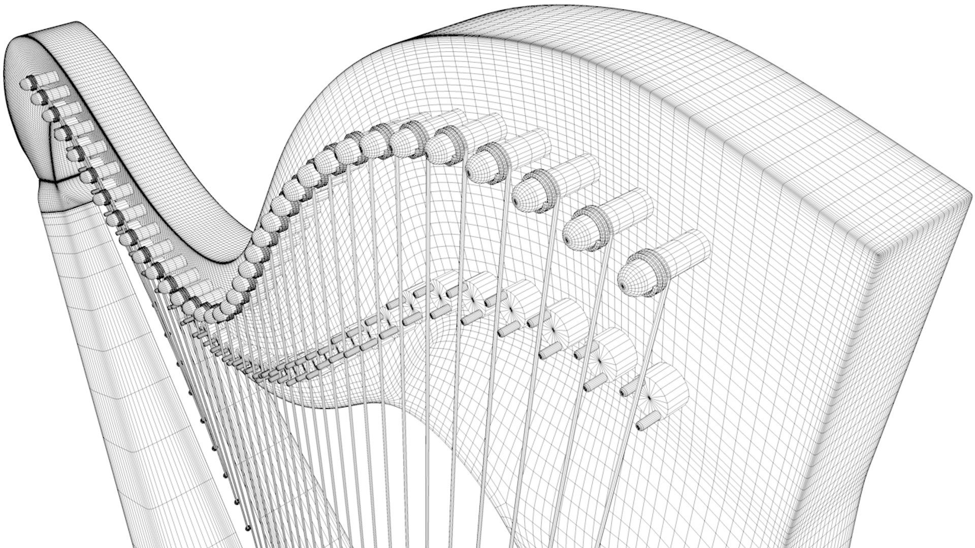 3D Classical Harp - TurboSquid 1458753