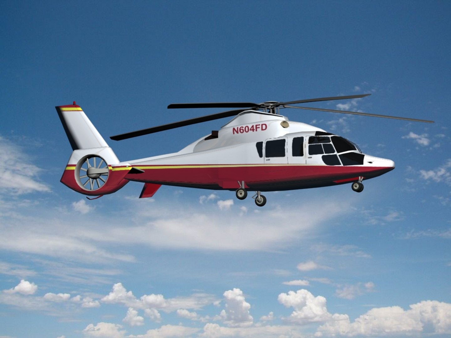 eurocopter ec-155b private livery 3d model