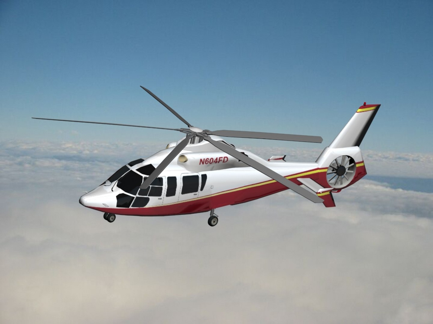 eurocopter ec-155b private livery 3d model