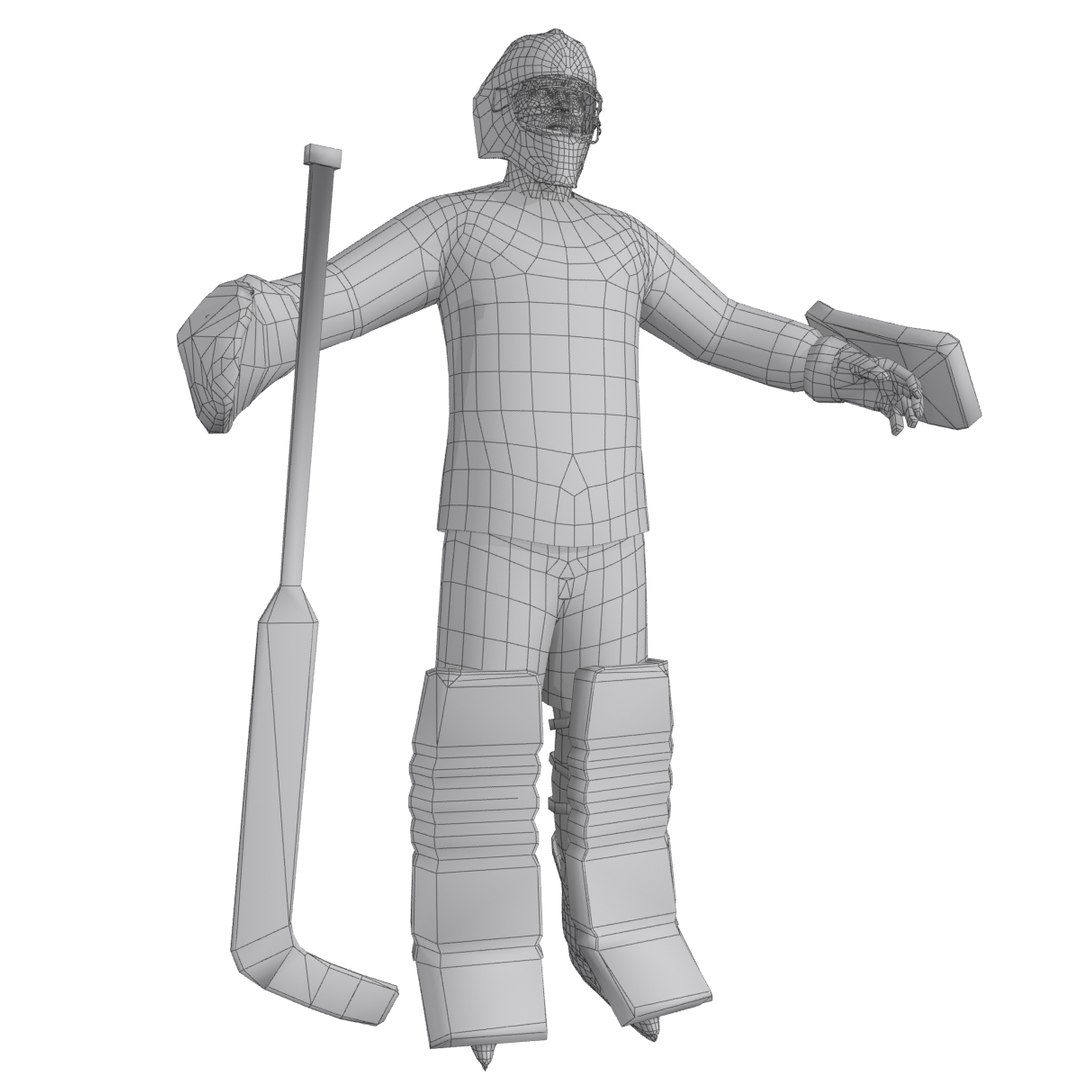Hockey Goalie 3d Model