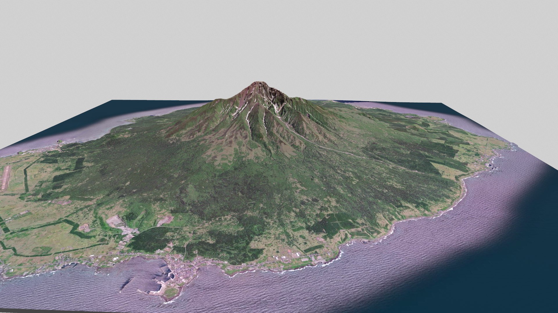 3D Mountain Landscape Volcano Rishiri Japan - TurboSquid 2190837