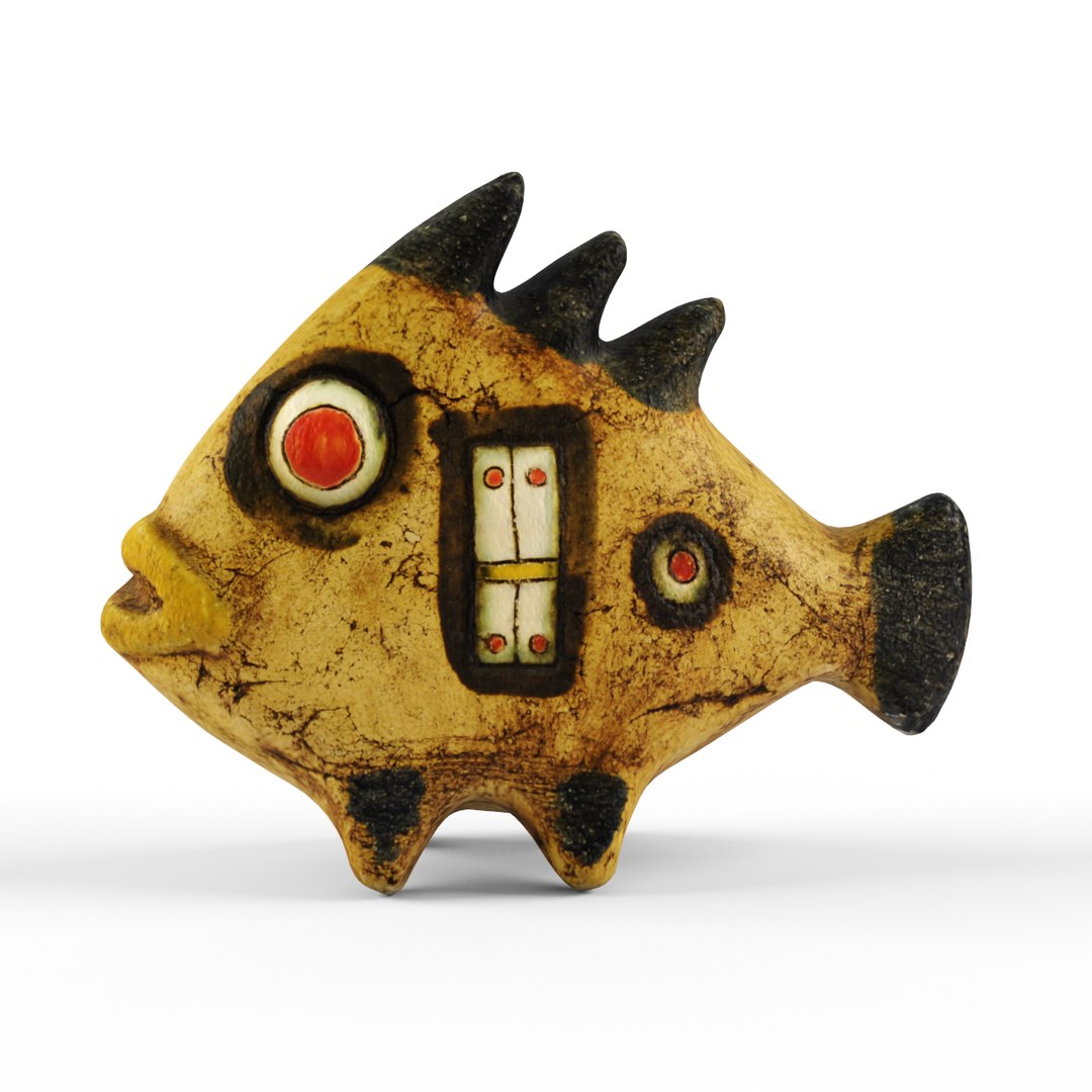 3D Clay Fish Sculpture Model - TurboSquid 1524361