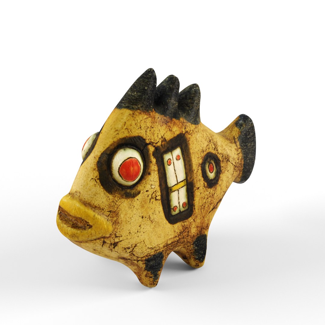 3D Clay Fish Sculpture Model - TurboSquid 1524361