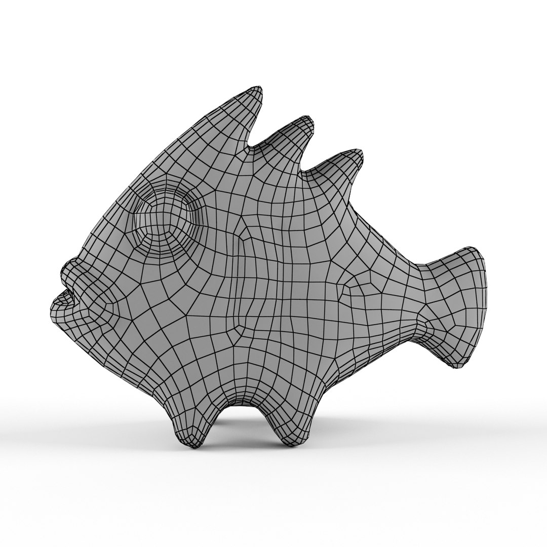 3D Clay Fish Sculpture Model - TurboSquid 1524361