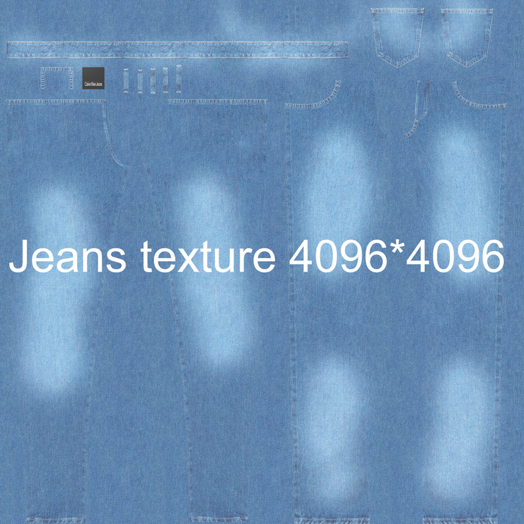 Set female jeans 3D model - TurboSquid 1159375