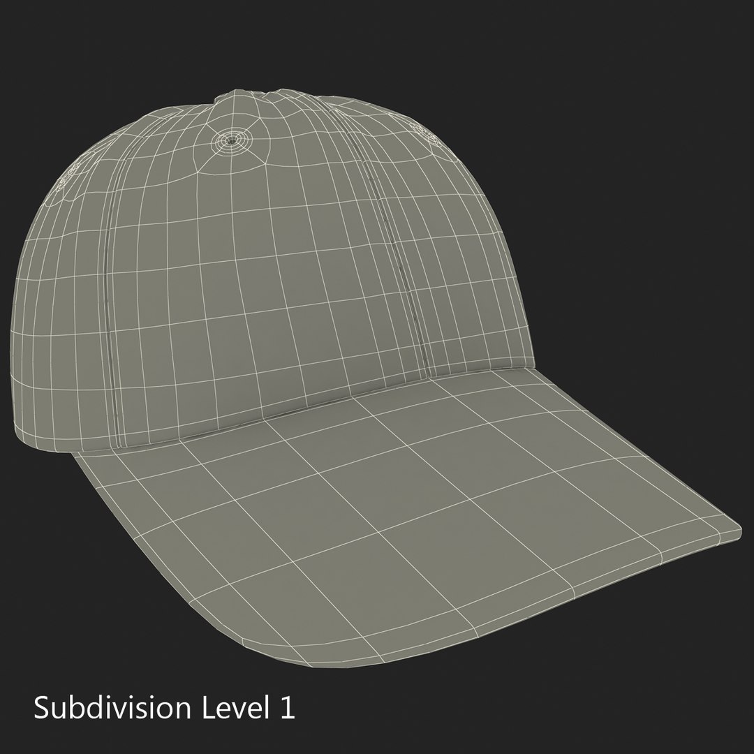3d model baseball cap 2