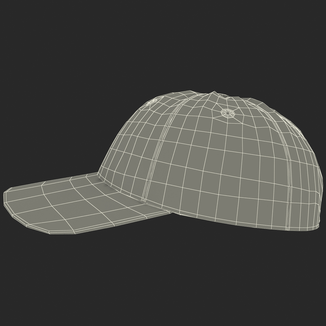3d model baseball cap 2