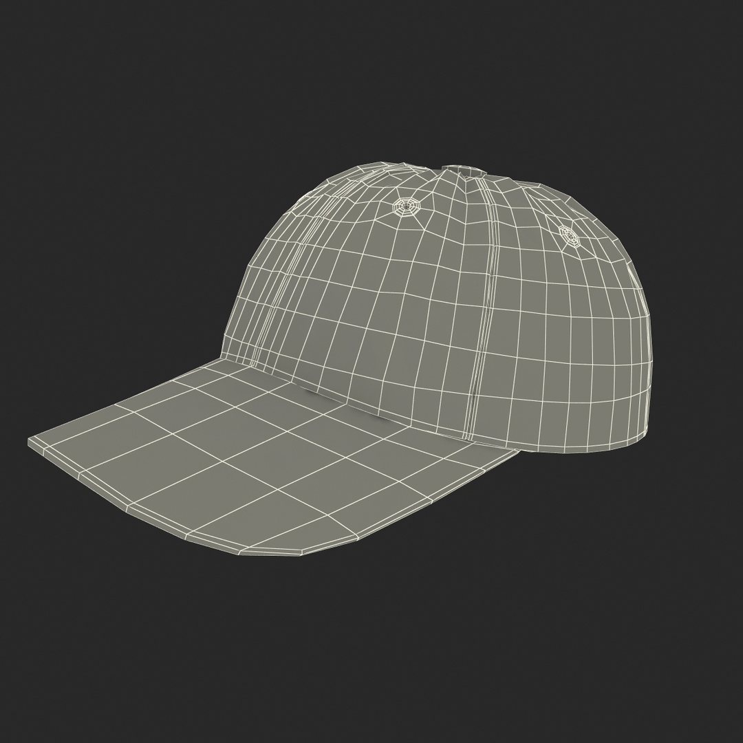 3d model baseball cap 2