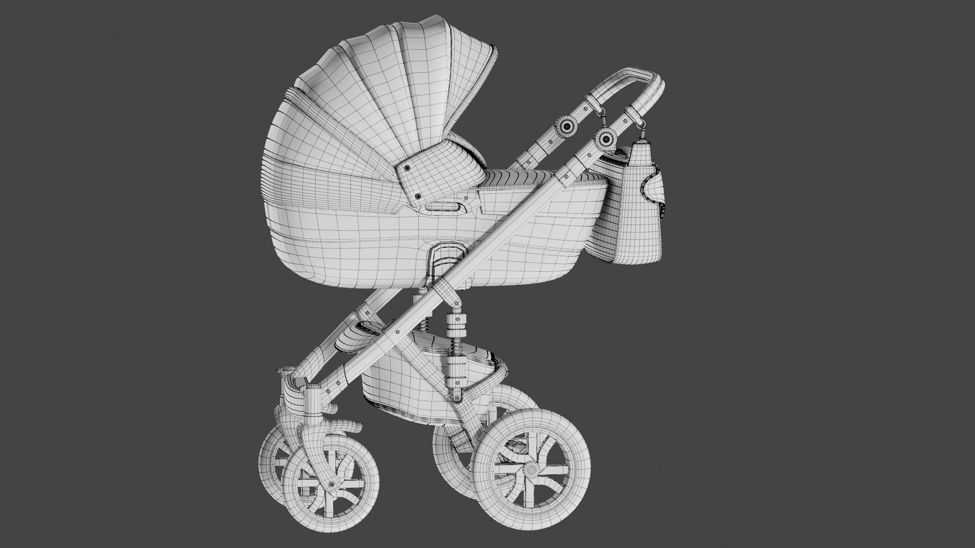 Base mesh baby stroller 3D model - TurboSquid 1578665