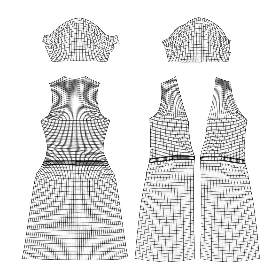 Dress 41 Olive Green Velvet With Design 3D Model - TurboSquid 2521903