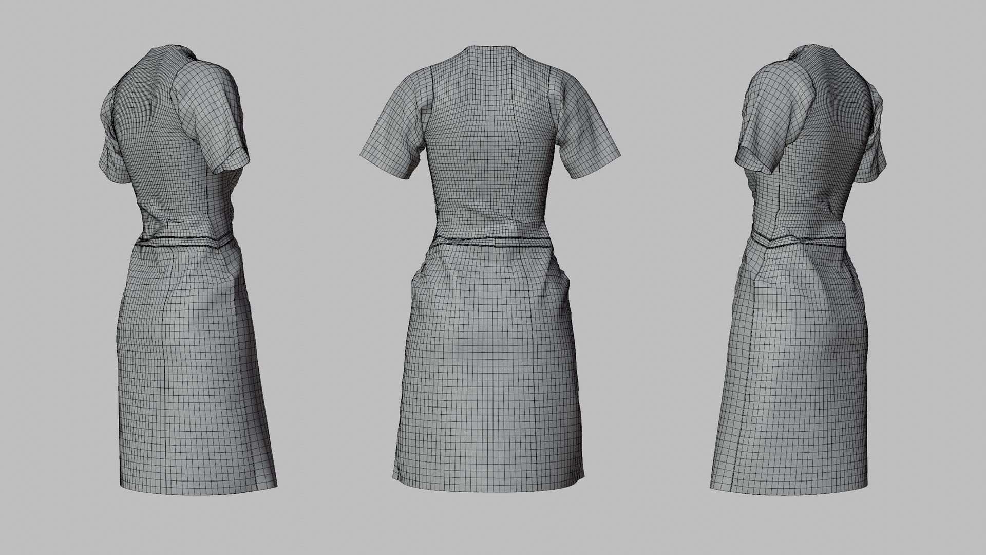 Dress 41 Olive Green Velvet With Design 3D Model - TurboSquid 2521903