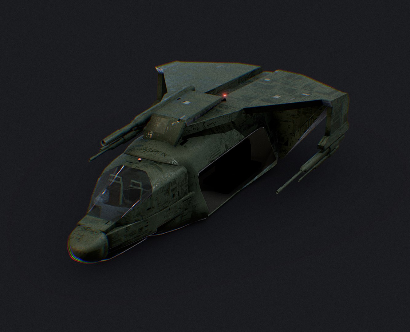 Futuristic Sci-Fi AirForce HelicopterSpace Ship Model - TurboSquid 1887196