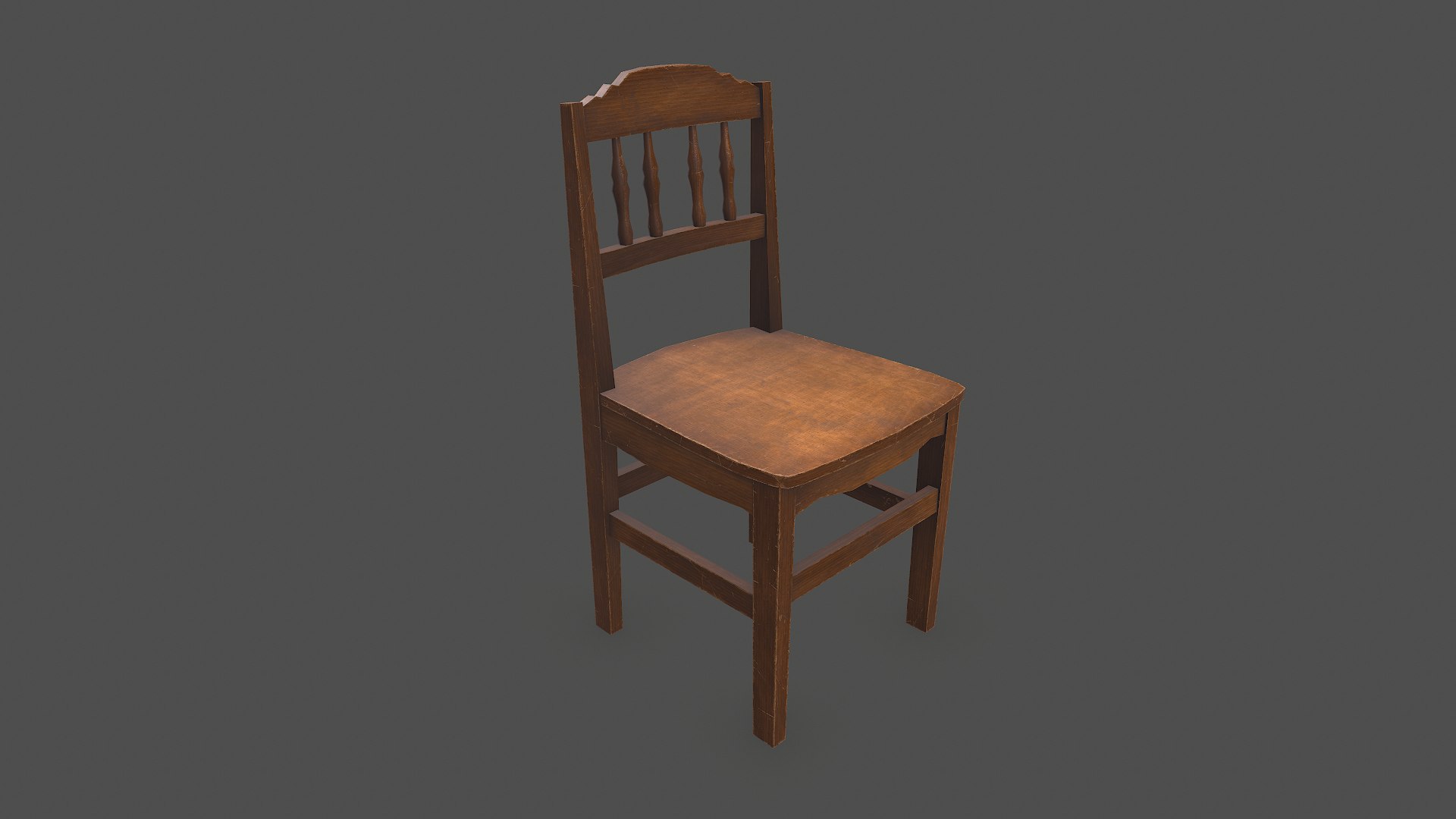 Free 3D Old Wooden Chair 3 Low-poly PBR Model - TurboSquid 2348251
