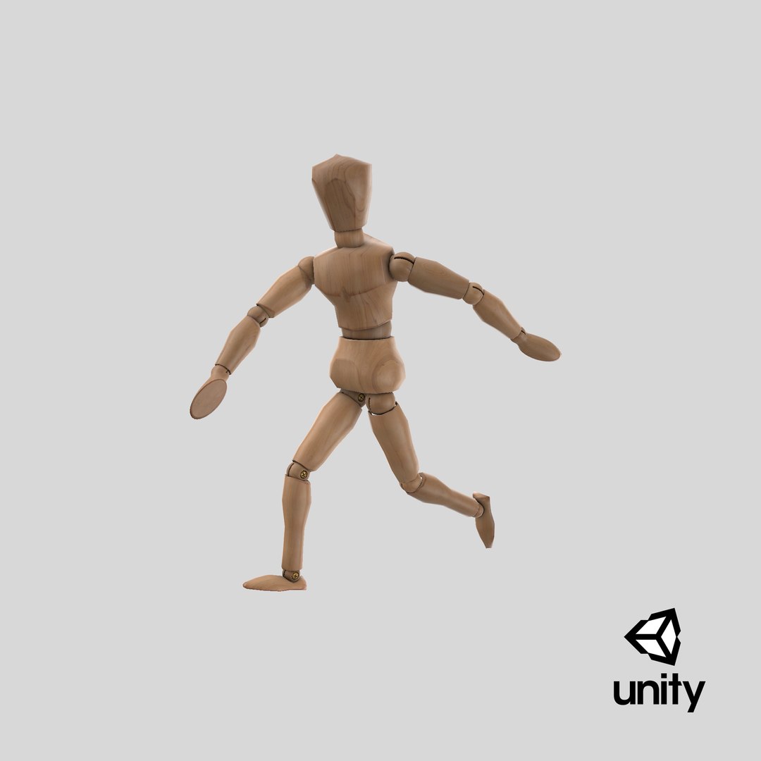 3D model wooden dummy toy running - TurboSquid 1333531