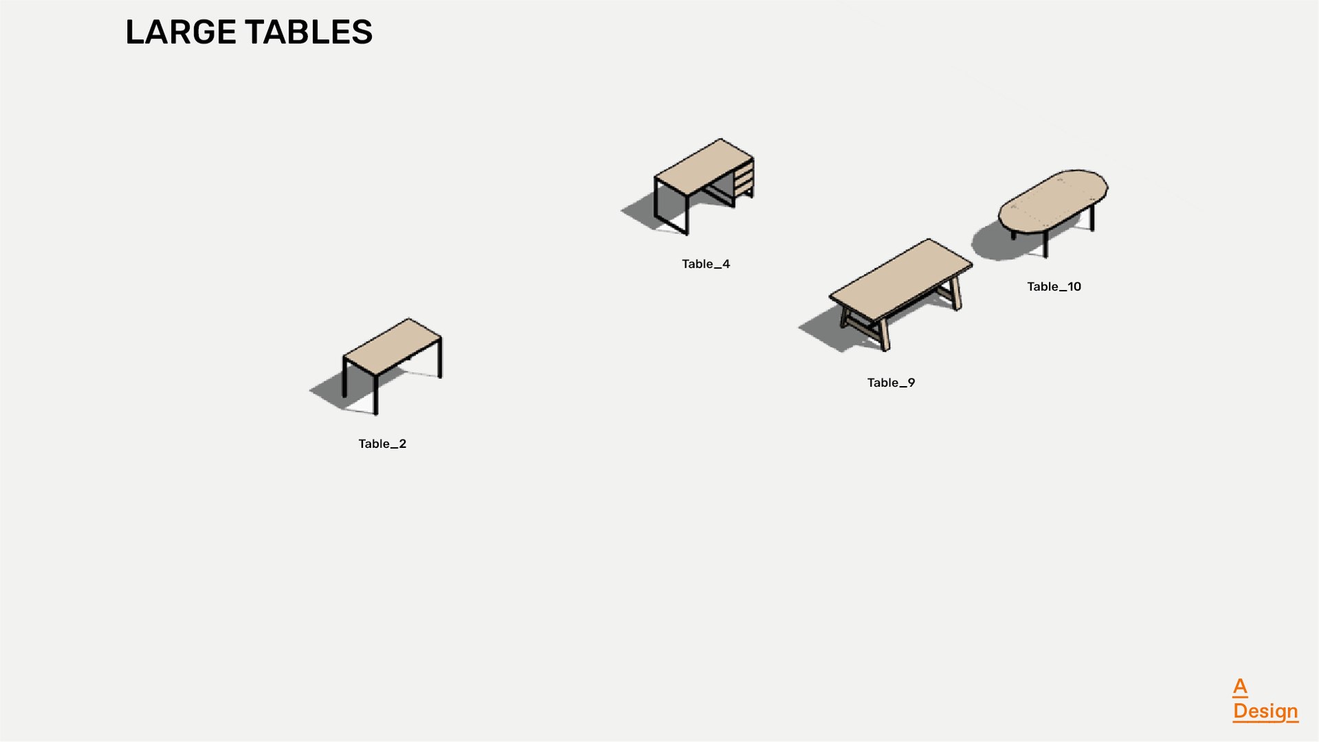 3D Model Tables - Pack Of Revit Families - TurboSquid 2151438