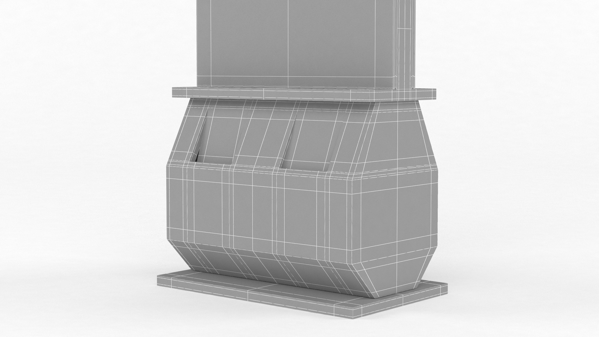 Outdoor Advertising Trash 3D Model - TurboSquid 1675611