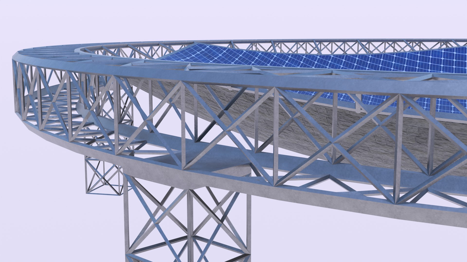 Solar Panels Dish II PBR 3D Model - TurboSquid 2142430