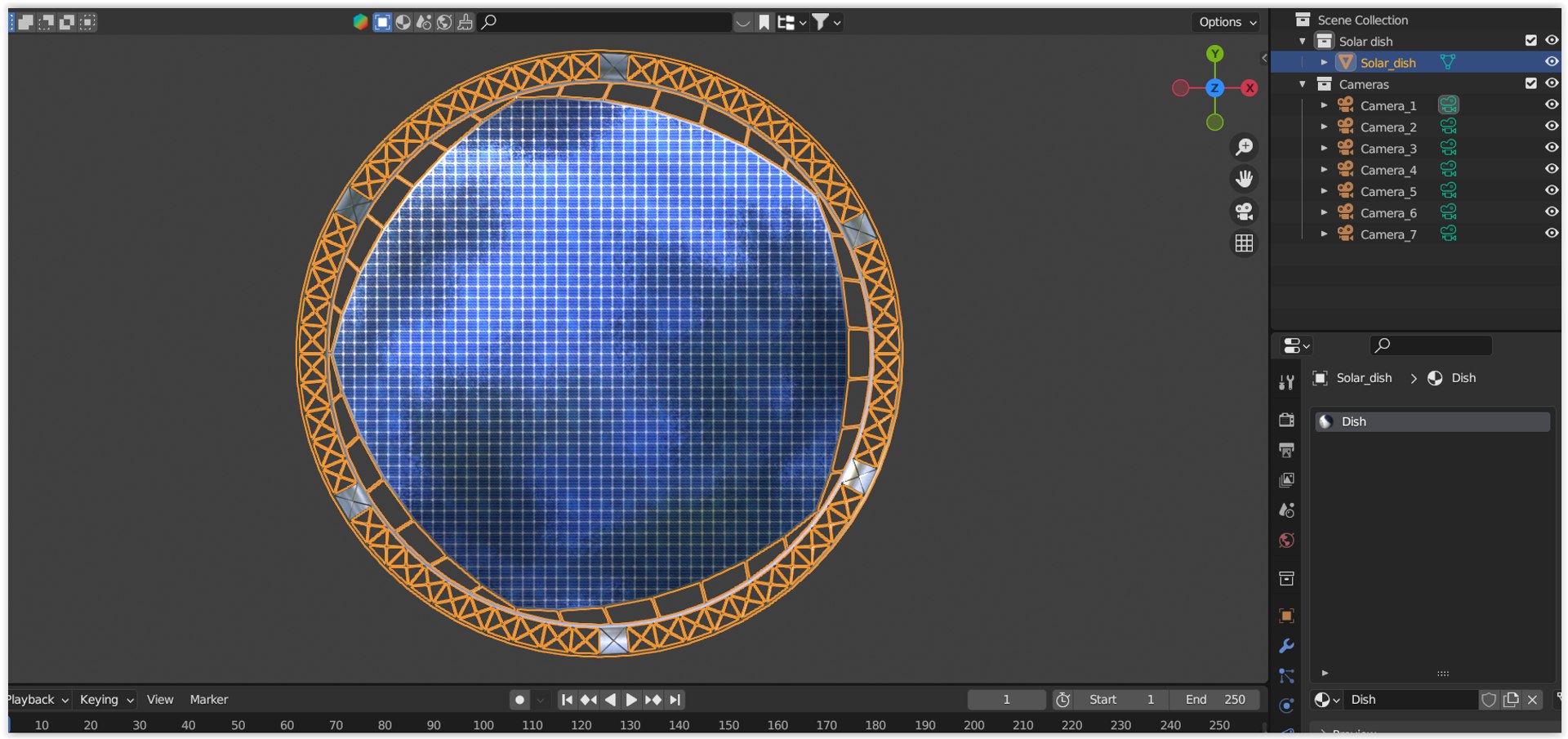 Solar Panels Dish II PBR 3D Model - TurboSquid 2142430