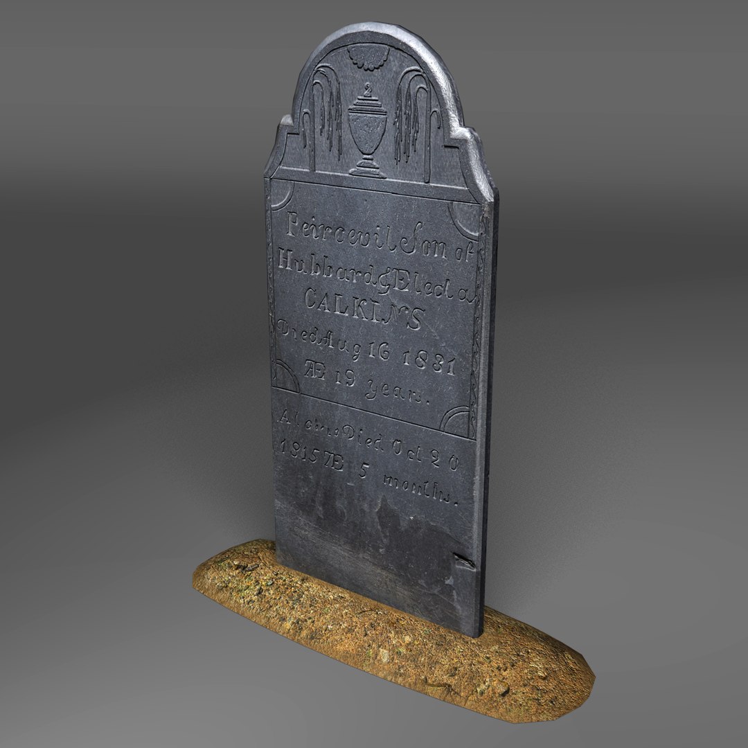 3d Gravestone Cemetery Model