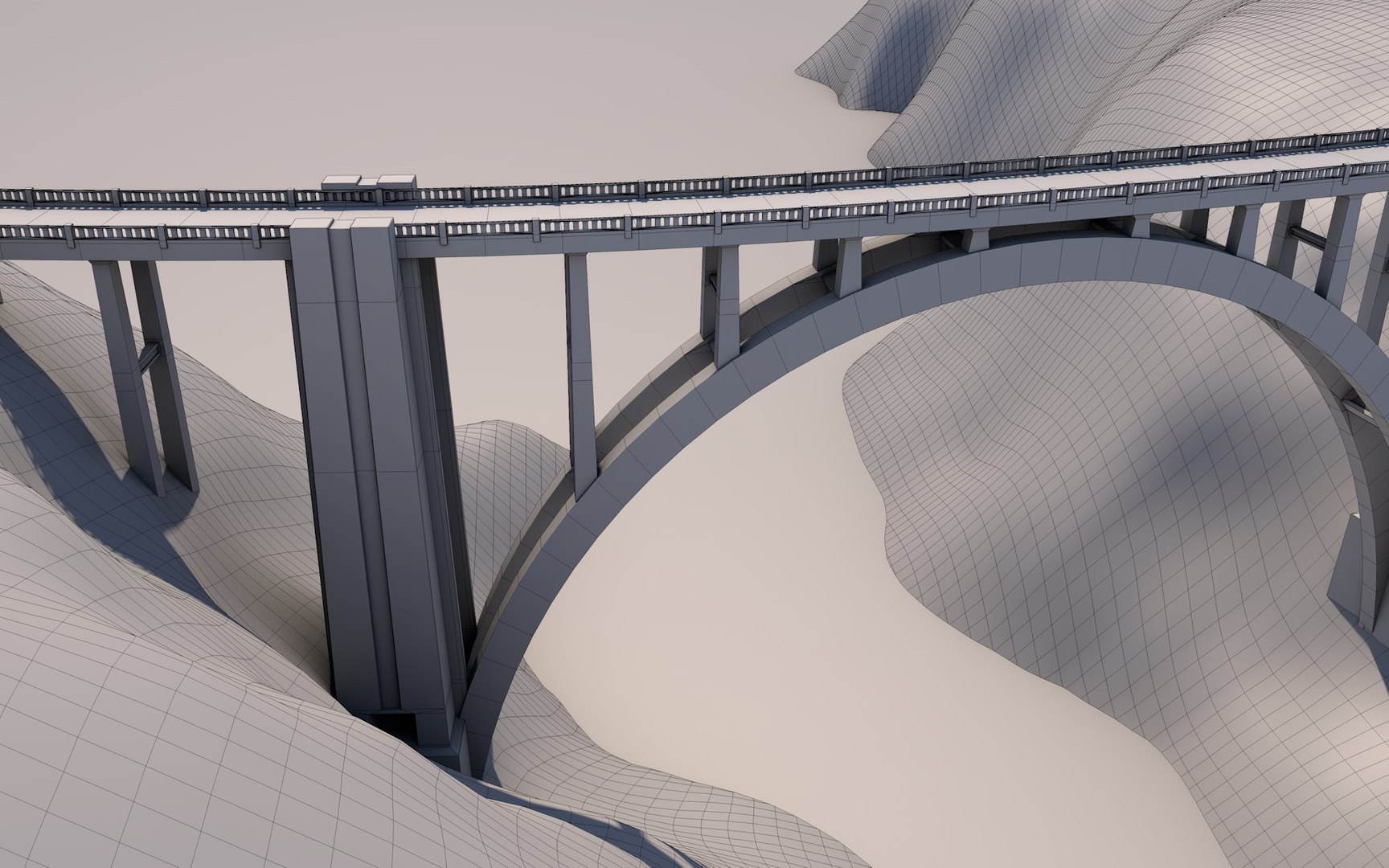 3D Bixby Creek Bridge Model - TurboSquid 1244133