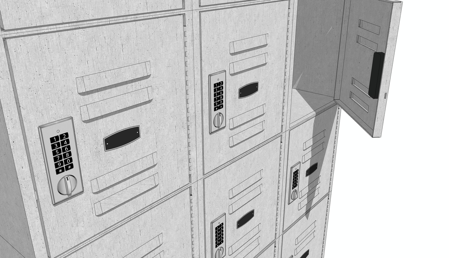 3D Cube Gym Lockers Model - TurboSquid 2160762