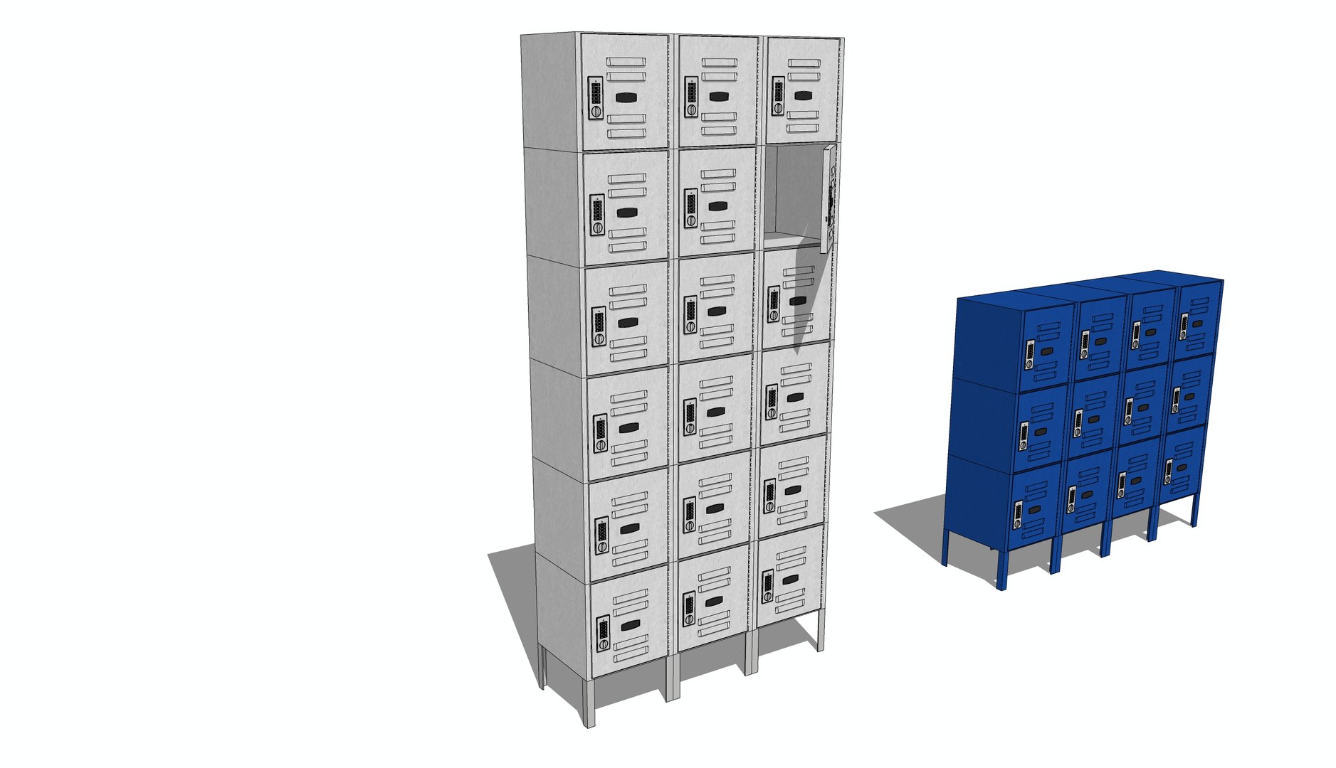 3D Cube Gym Lockers Model - TurboSquid 2160762