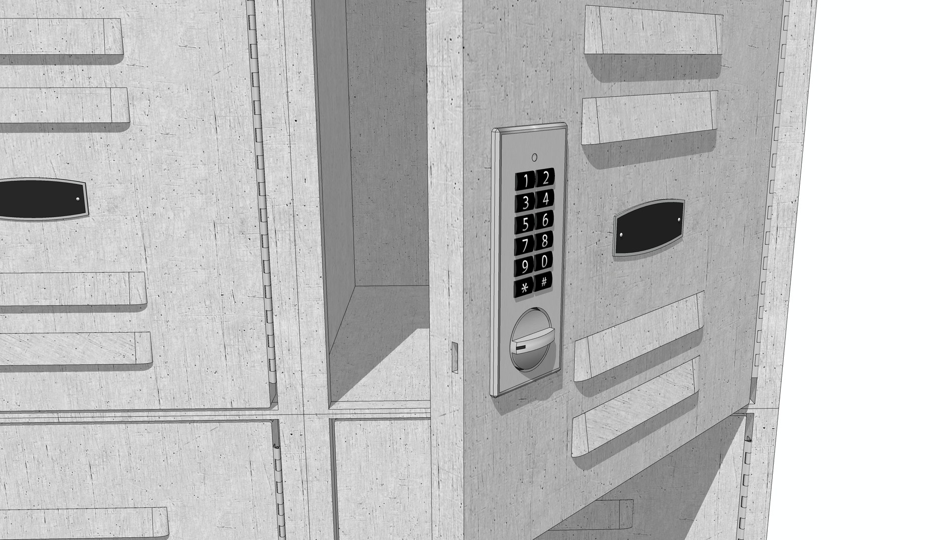 3D Cube Gym Lockers Model - TurboSquid 2160762