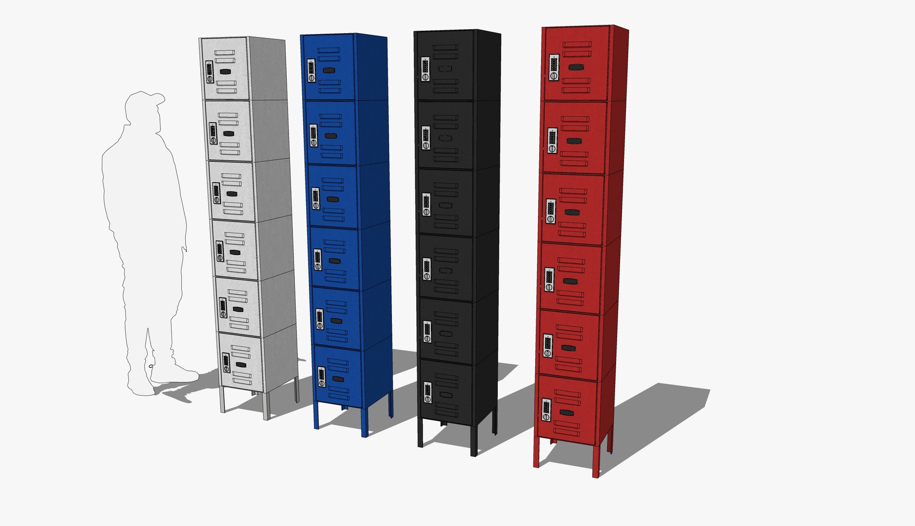 3D Cube Gym Lockers Model - TurboSquid 2160762