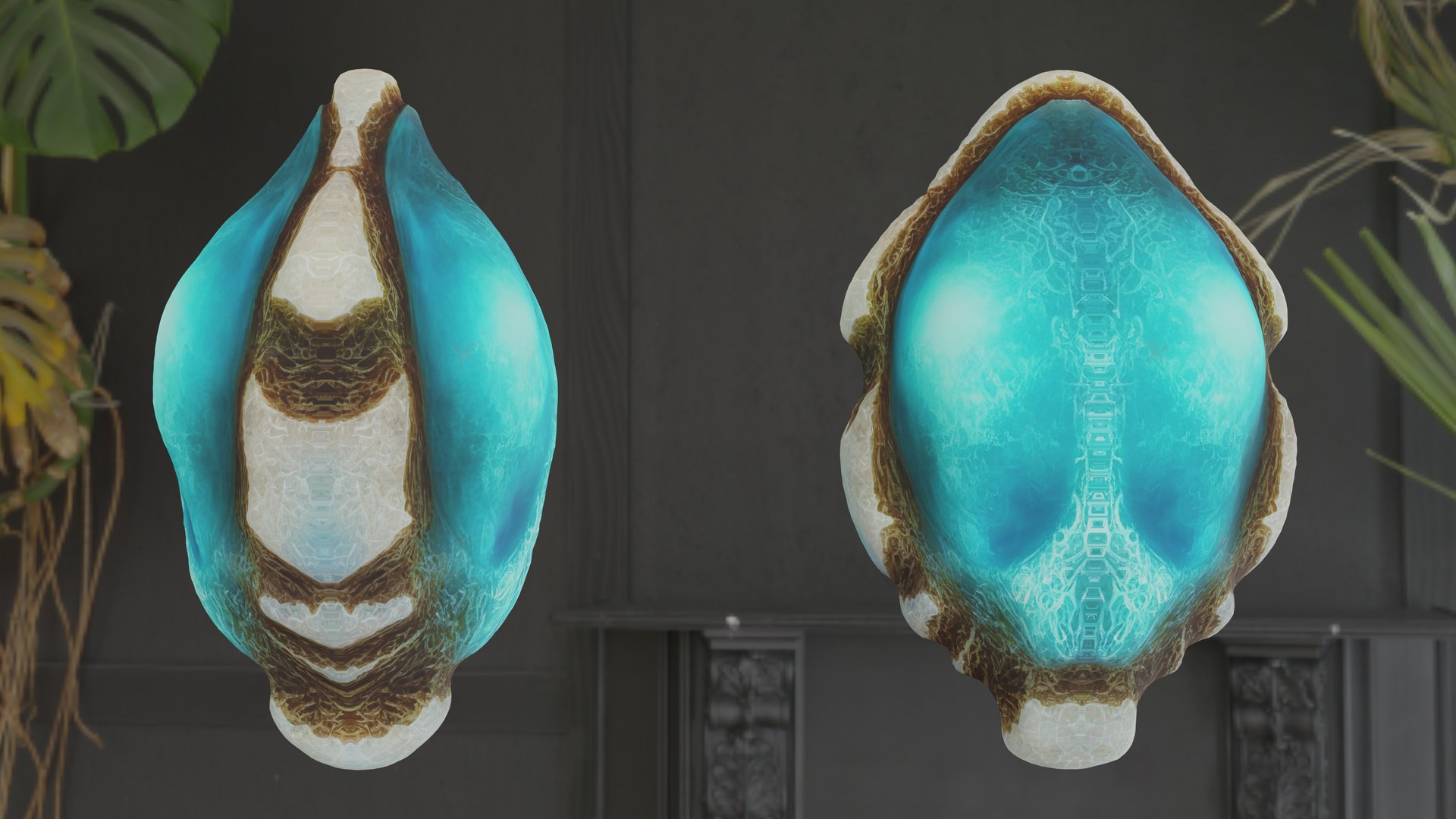 Ocean Blue Egg 3D - TurboSquid 1983977