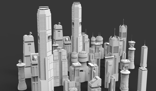 3D sci-fi skycrapers model - TurboSquid 1633332 3D sci-fi skycrapers model - TurboSquid 1633332