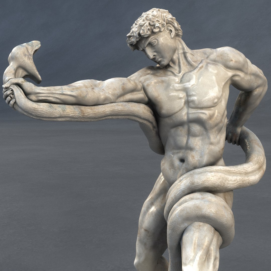 Apollo Fights With A Snake Sculpture 3D - TurboSquid 2243756