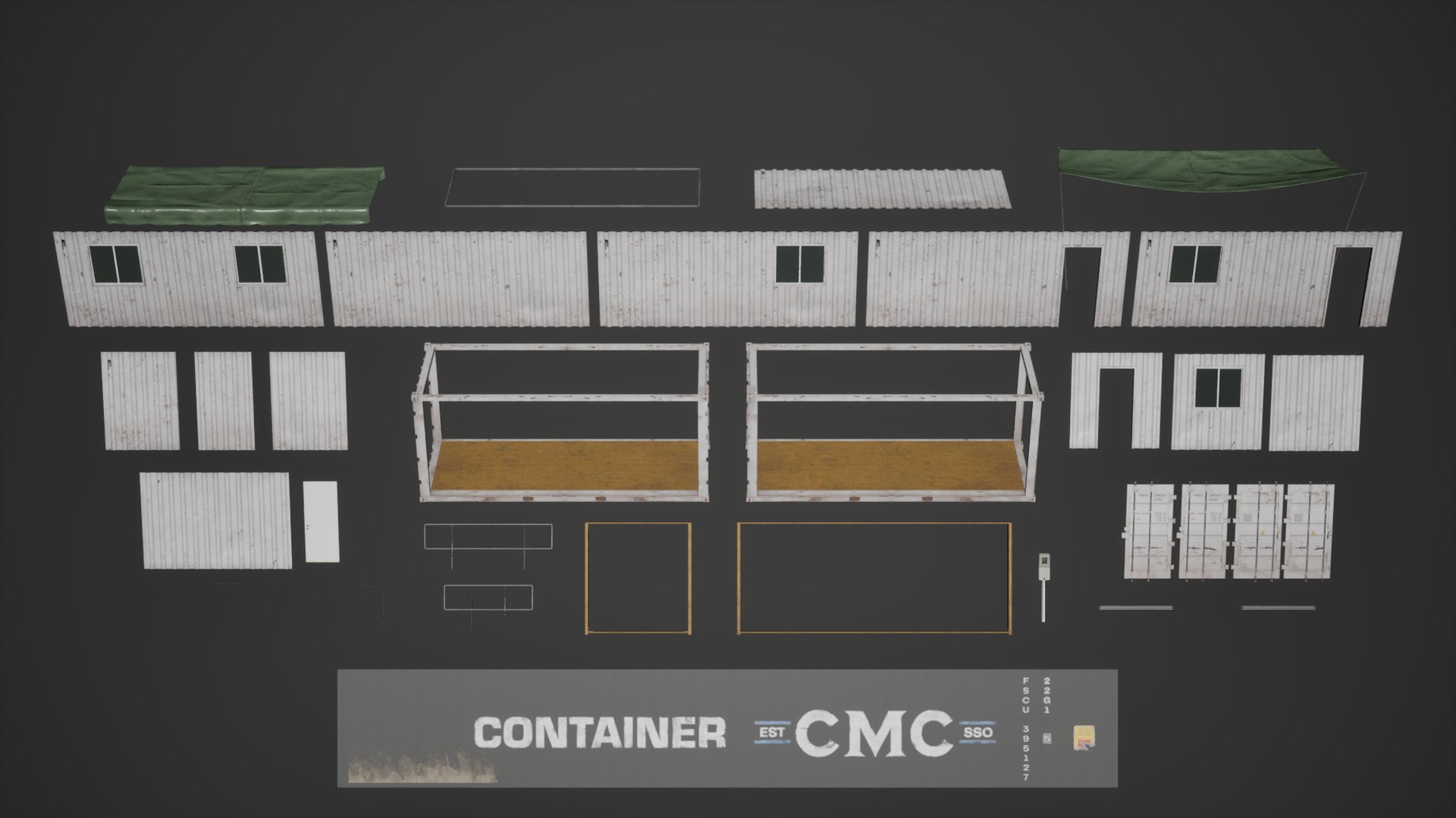 Modular Container Set 3D Model - TurboSquid 2387067