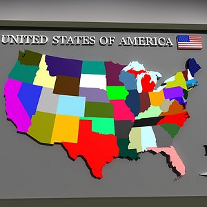 United States Map 3D Models for Download | TurboSquid