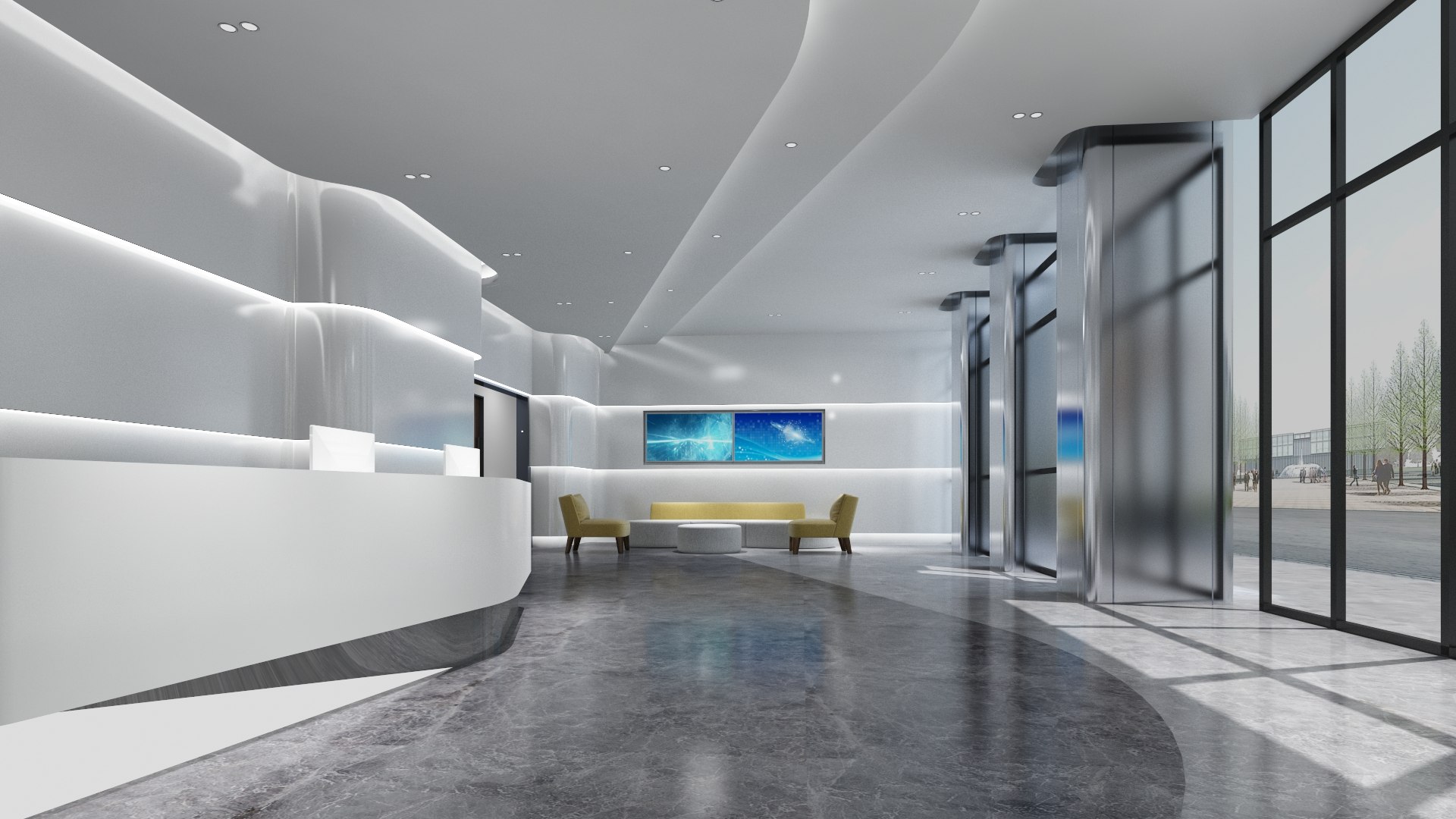 Lobby Reception 12 3D Model - TurboSquid 2231871