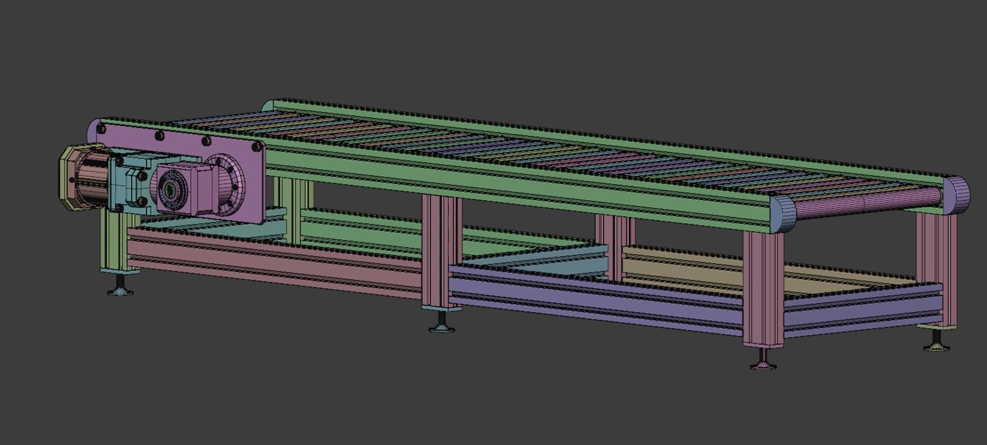 Roller Conveyor 3D Model - TurboSquid 1685049