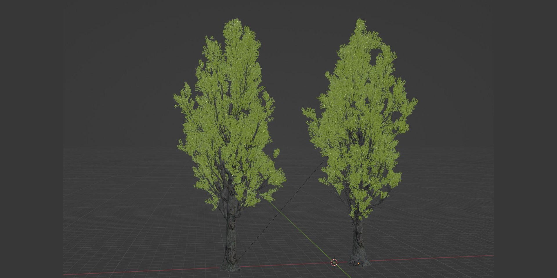3D Poplar populus trees vol 116-Blender - TurboSquid 2141260