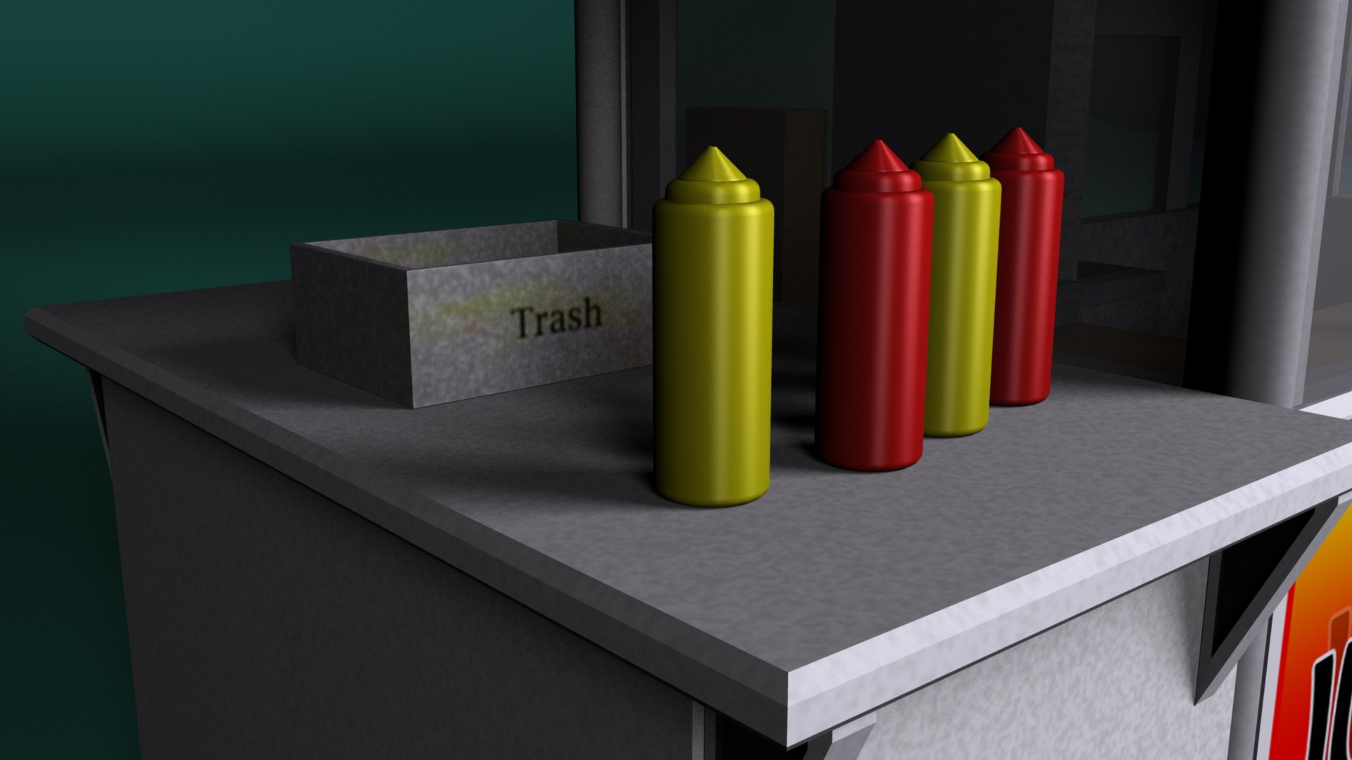 Carnival Corn Dog Booth 3d Model