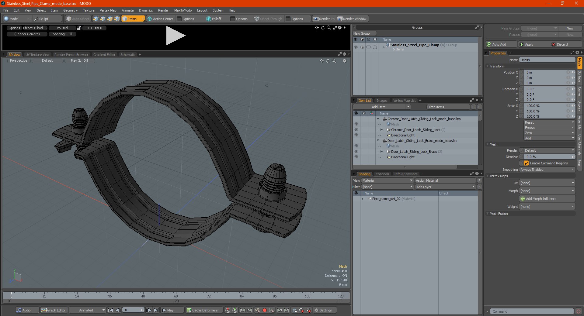 Stainless Steel Pipe Clamp 3D model - TurboSquid 1785454