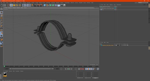 Stainless Steel Pipe Clamp 3D model - TurboSquid 1785454