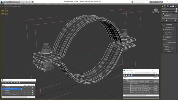 Stainless Steel Pipe Clamp 3D model - TurboSquid 1785454
