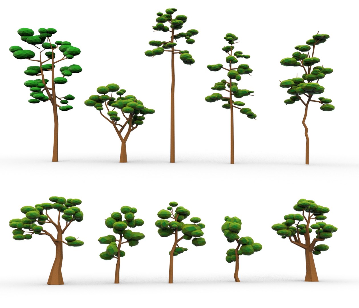 Tree 10 Animation Cartoon 3d Model