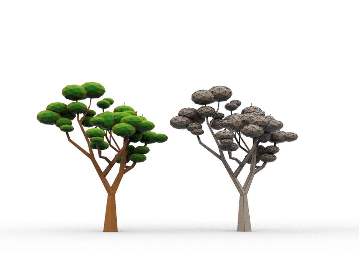 Tree 10 Animation Cartoon 3d Model