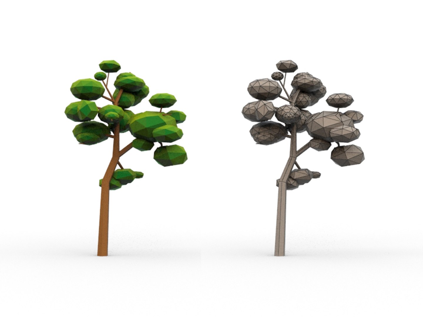 Tree 10 Animation Cartoon 3d Model