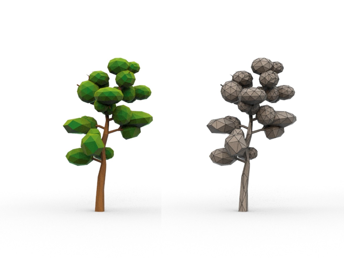 Tree 10 Animation Cartoon 3d Model