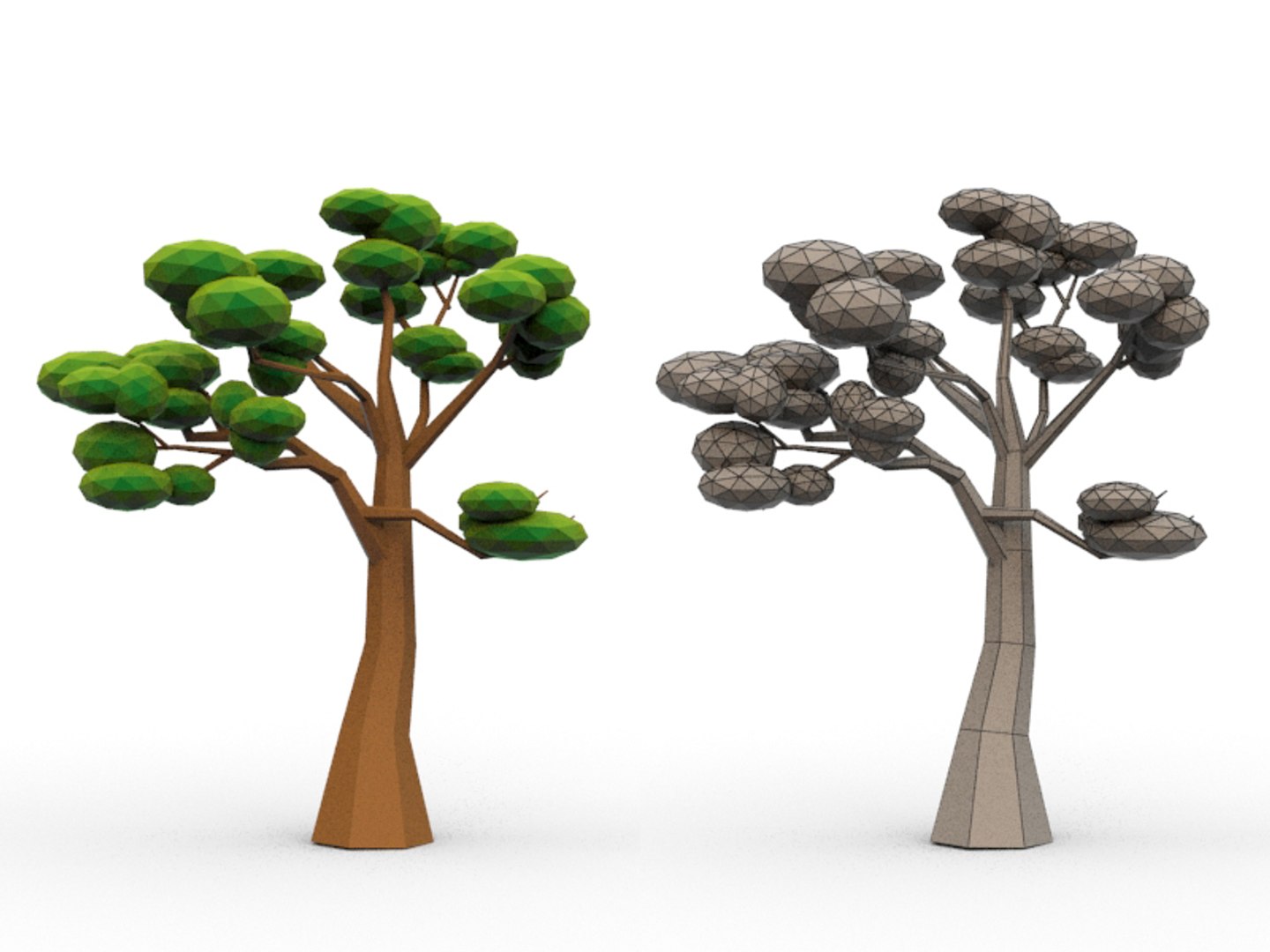 Tree 10 Animation Cartoon 3d Model